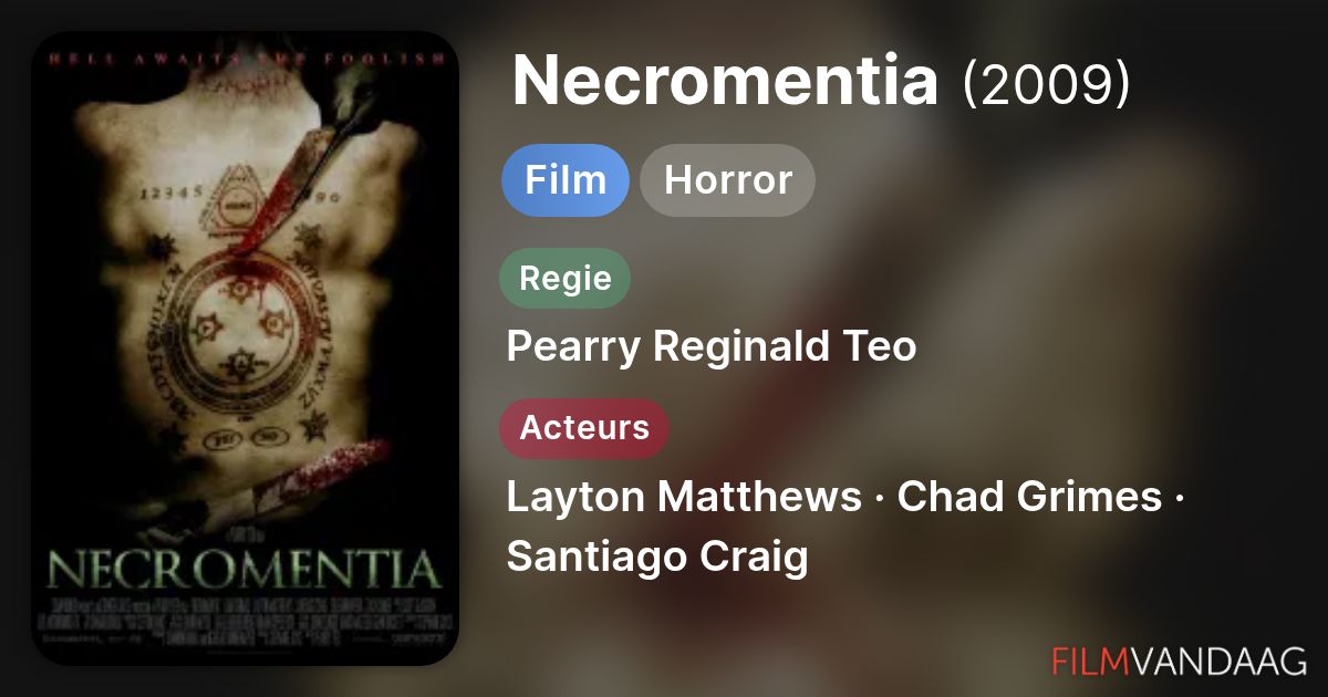 Necromentia (film, 2009) - FilmVandaag.nl