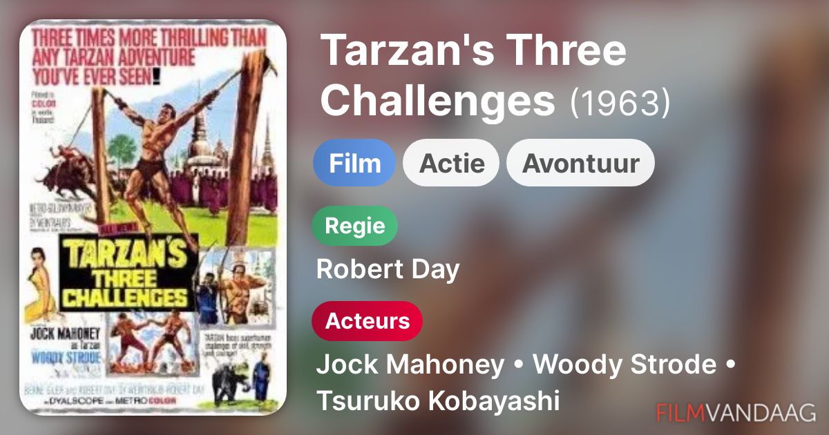 Tarzan's Three Challenges (film, 1963) - FilmVandaag.nl