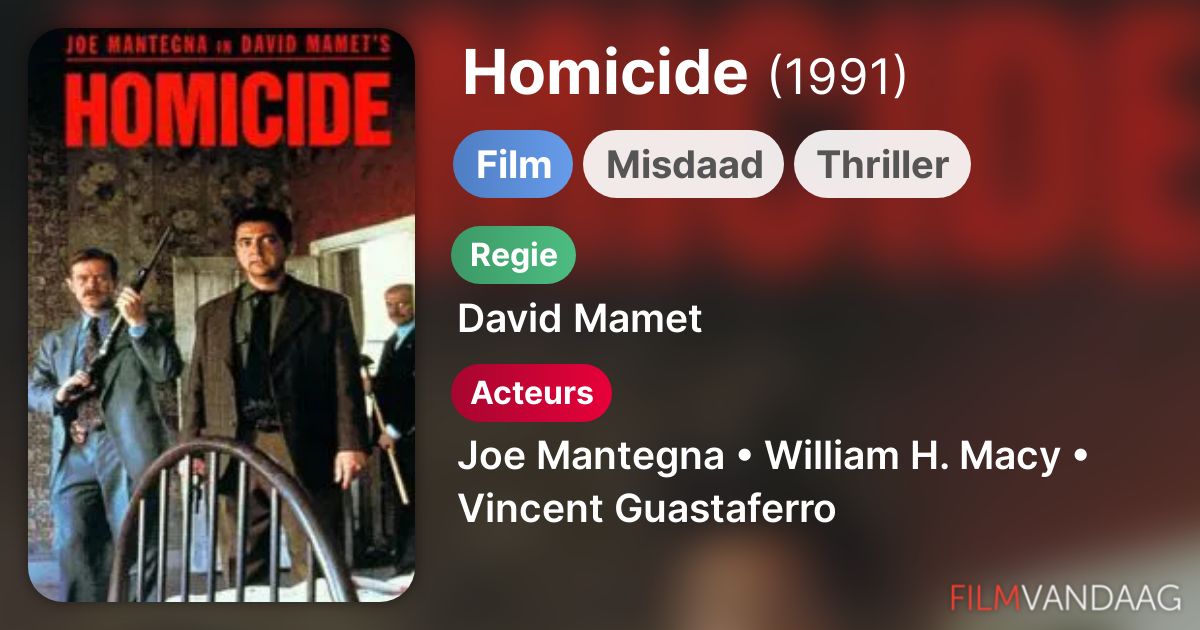 Homicide (film, 1991) - FilmVandaag.nl