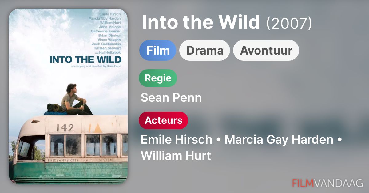 Into the Wild (film, 2007) Nu Online Kijken - FilmVandaag.nl