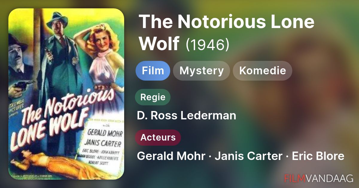 The Notorious Lone Wolf (film, 1946) - FilmVandaag.nl