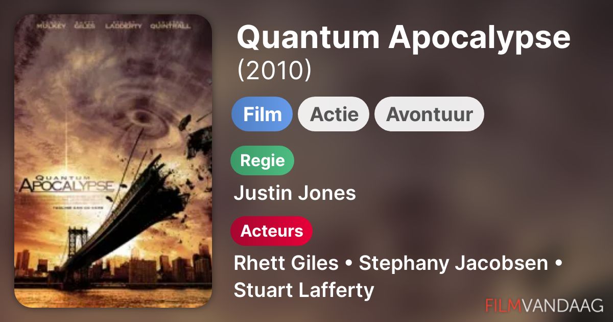Quantum Apocalypse (film, 2010) - FilmVandaag.nl