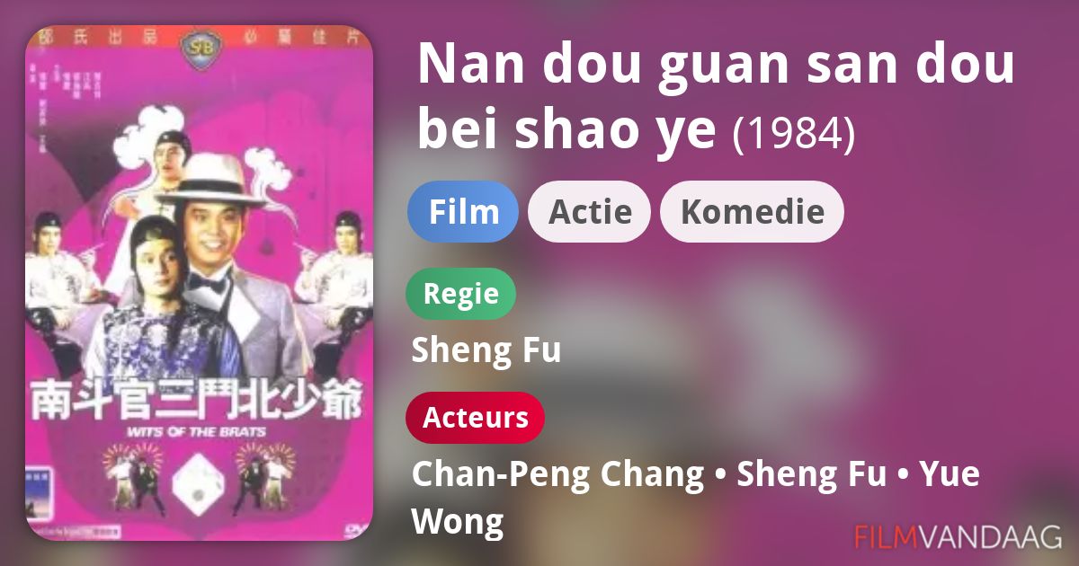 Nan dou guan san dou bei shao ye (film, 1984) - FilmVandaag.nl