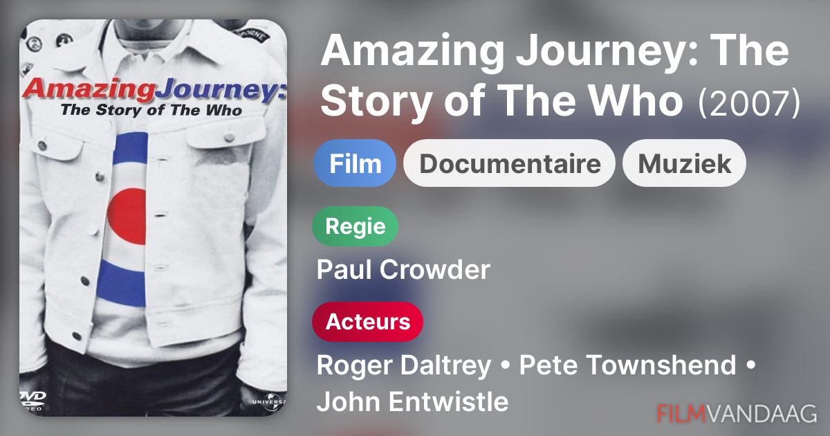 Amazing Journey: The Story of The Who (film, 2007) - FilmVandaag.nl