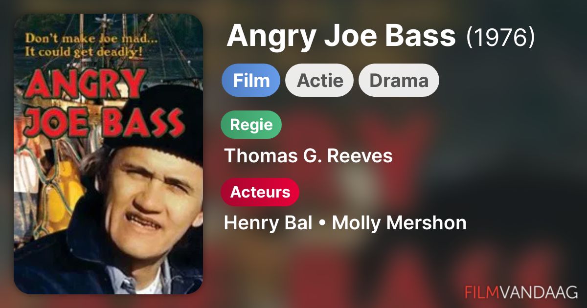 Angry Joe Bass (film, 1976) kopen op dvd of blu-ray - FilmVandaag.nl