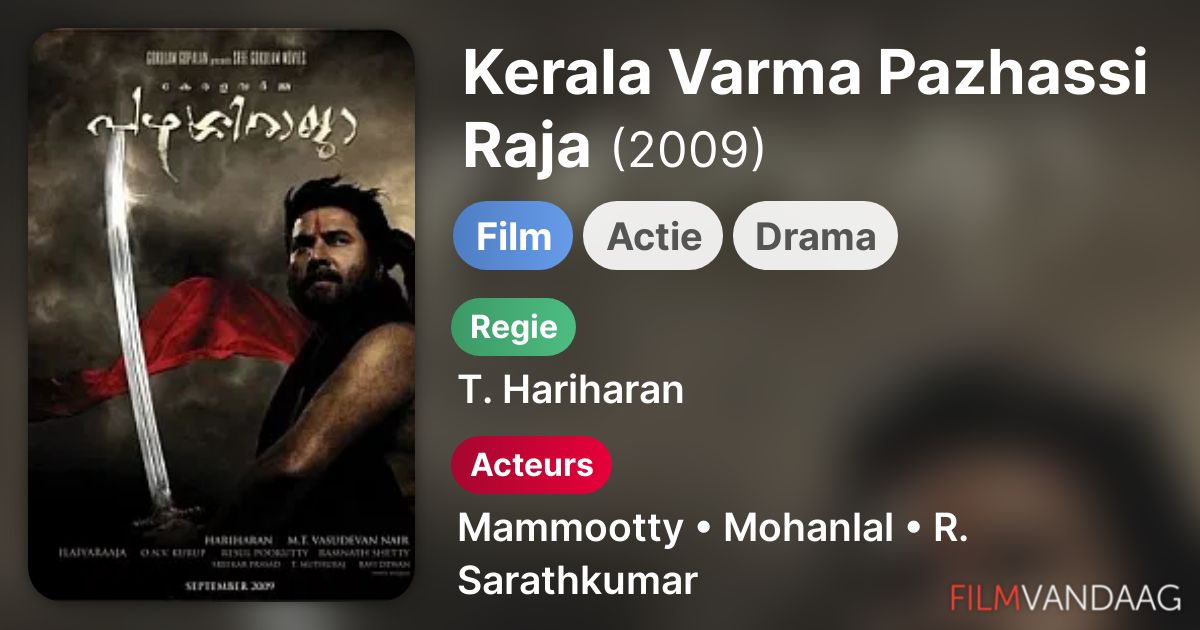Kerala Varma Pazhassi Raja (film, 2009) - FilmVandaag.nl