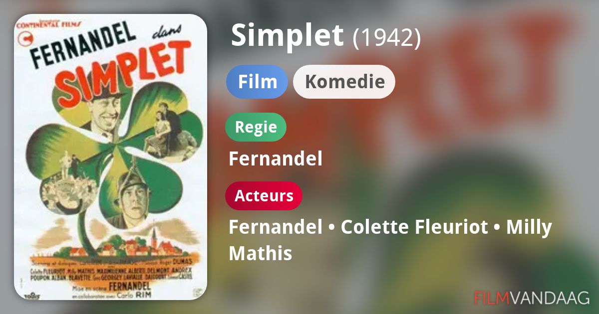 Simplet (film, 1942) - FilmVandaag.nl