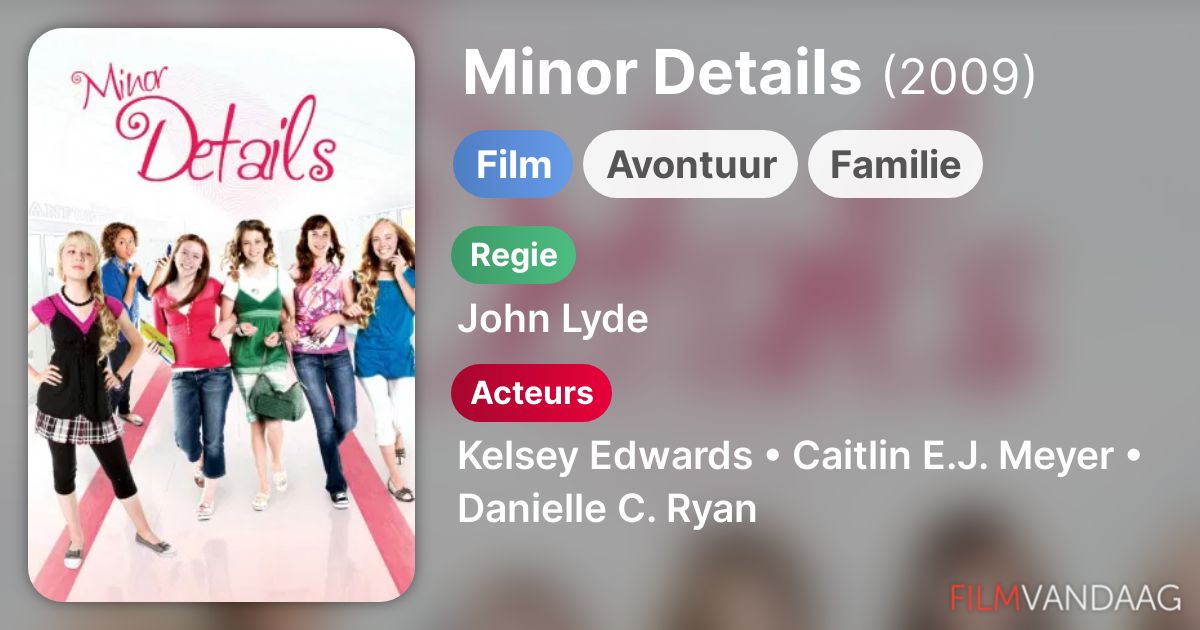 Minor Details (film, 2009) - FilmVandaag.nl