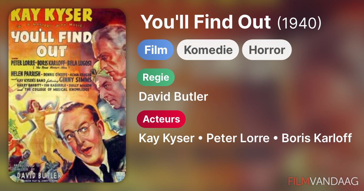 You'll Find Out (film, 1940) - FilmVandaag.nl