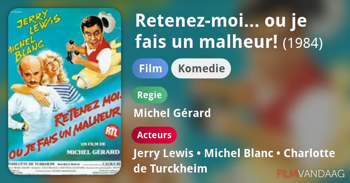 Retenez-moi... ou je fais un malheur! (film, 1984) - FilmVandaag.nl