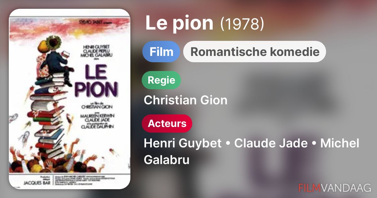Le pion (film, 1978) - FilmVandaag.nl