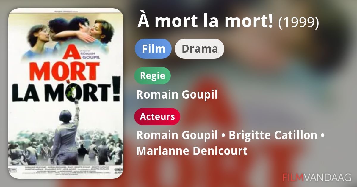 À mort la mort! (film, 1999) - FilmVandaag.nl