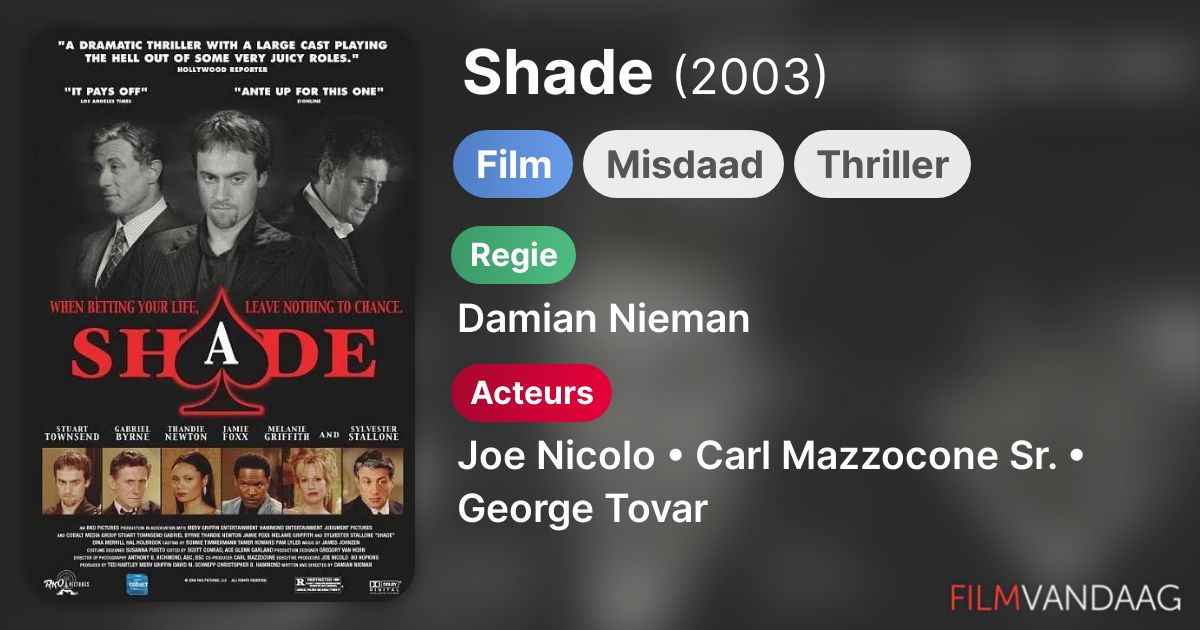 Shade (film, 2003) - FilmVandaag.nl