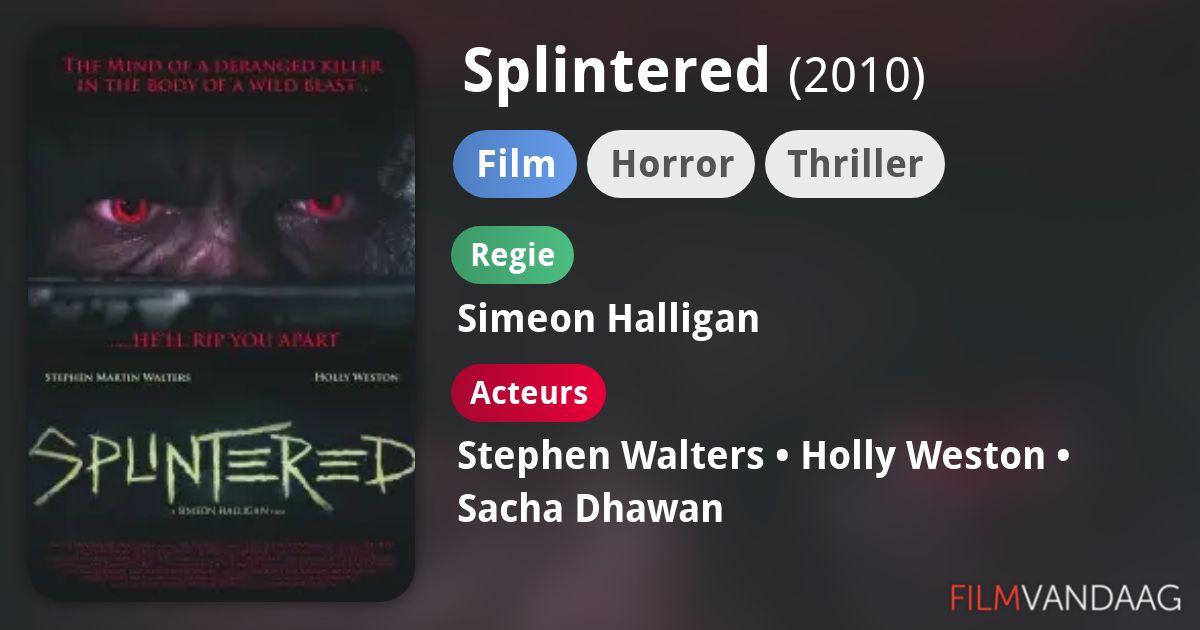 Splintered (film, 2010) - FilmVandaag.nl