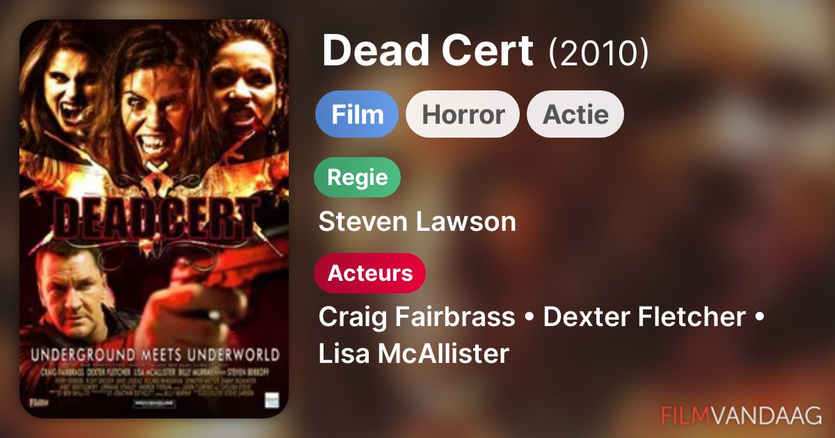 Dead Cert (film, 2010) - FilmVandaag.nl