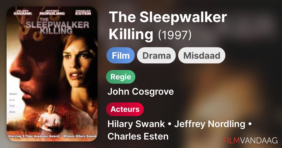 The Sleepwalker Killing (film, 1997) - FilmVandaag.nl