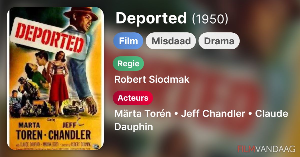 Deported (film, 1950) - FilmVandaag.nl
