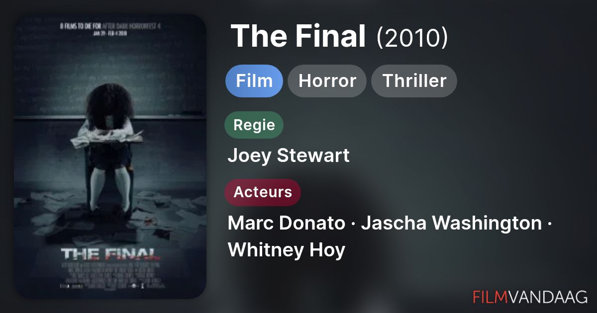 The Final (film, 2010) - FilmVandaag.nl