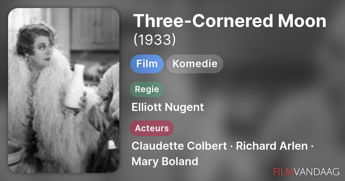 Three-Cornered Moon (film, 1933) - FilmVandaag.nl