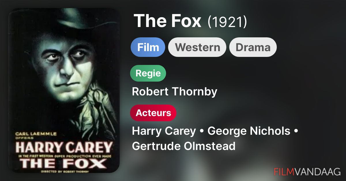 The Fox (film, 1921) - FilmVandaag.nl