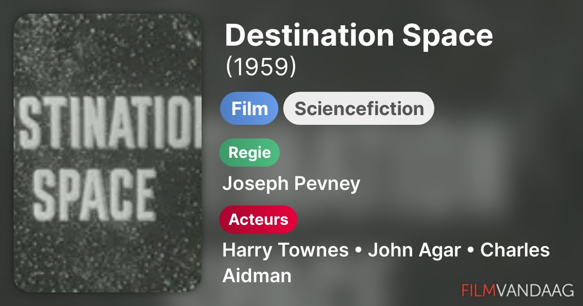 Destination Space (film, 1959) - FilmVandaag.nl