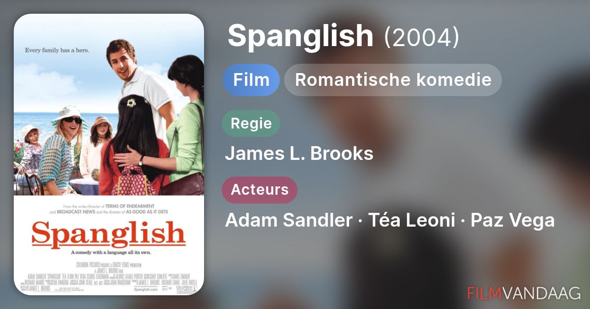 Spanglish (film, 2004) - FilmVandaag.nl