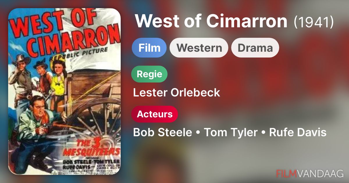 West of Cimarron (film, 1941) - FilmVandaag.nl