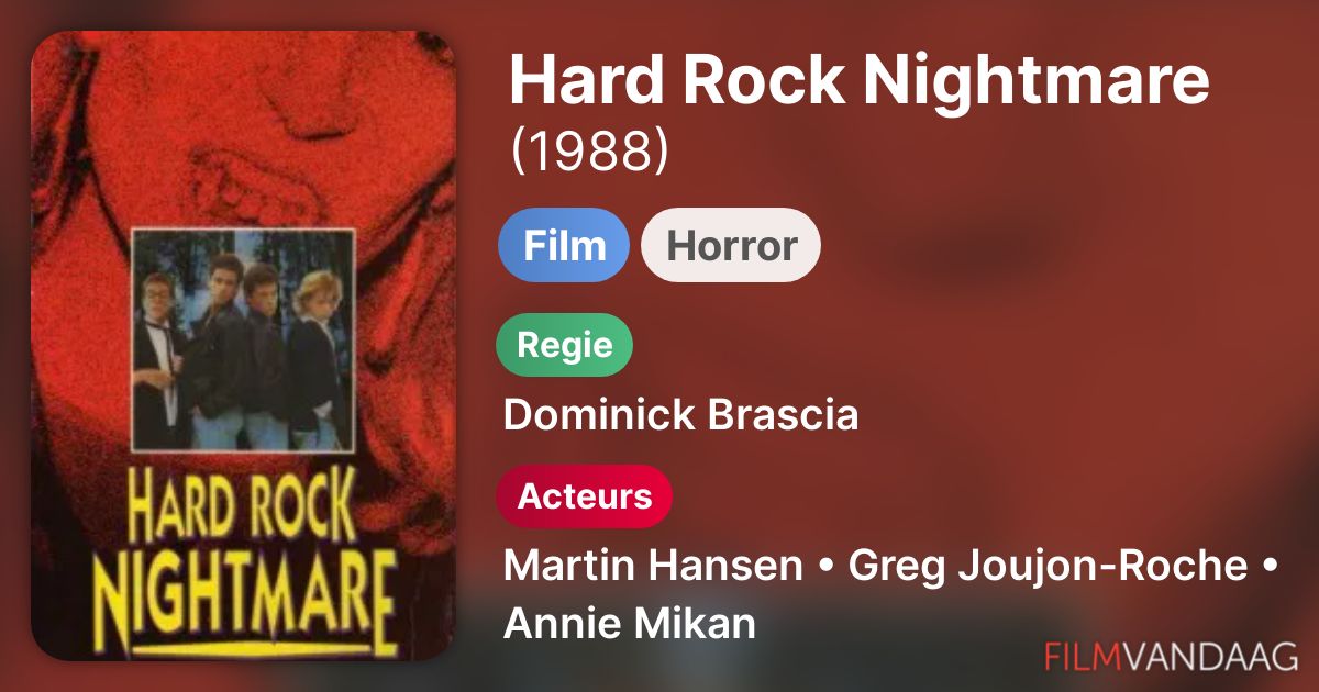 Hard Rock Nightmare (film, 1988) - FilmVandaag.nl