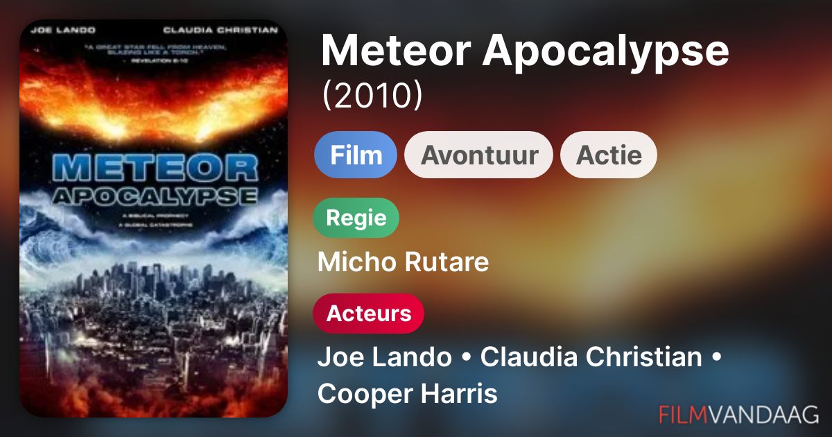 Meteor Apocalypse (film, 2010) - FilmVandaag.nl