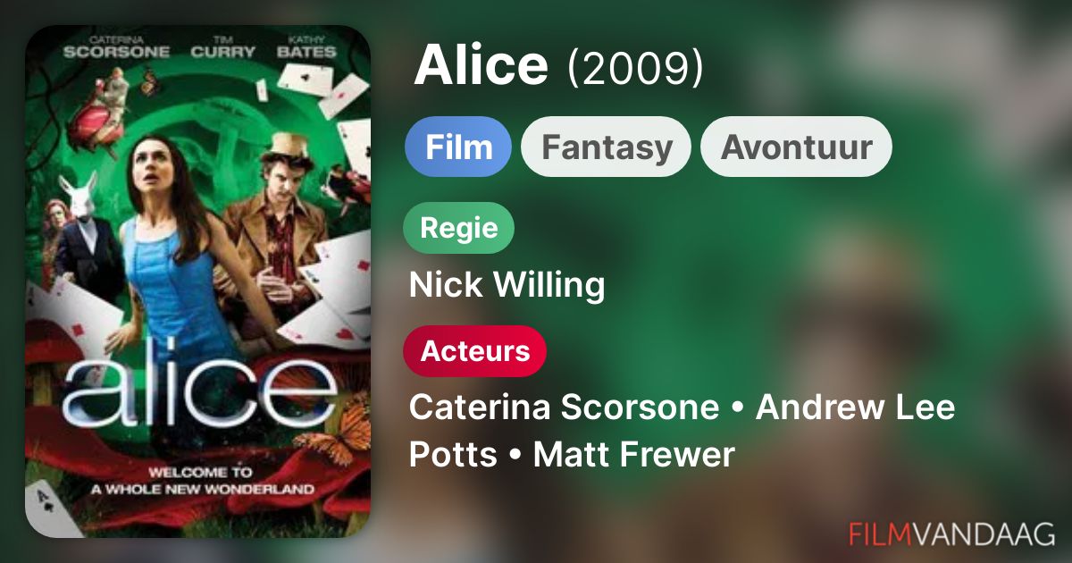 Alice (film, 2009) - FilmVandaag.nl
