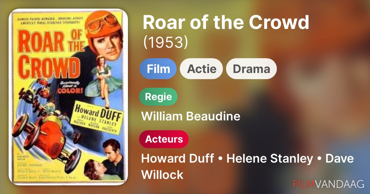 Roar of the Crowd (film, 1953) - FilmVandaag.nl