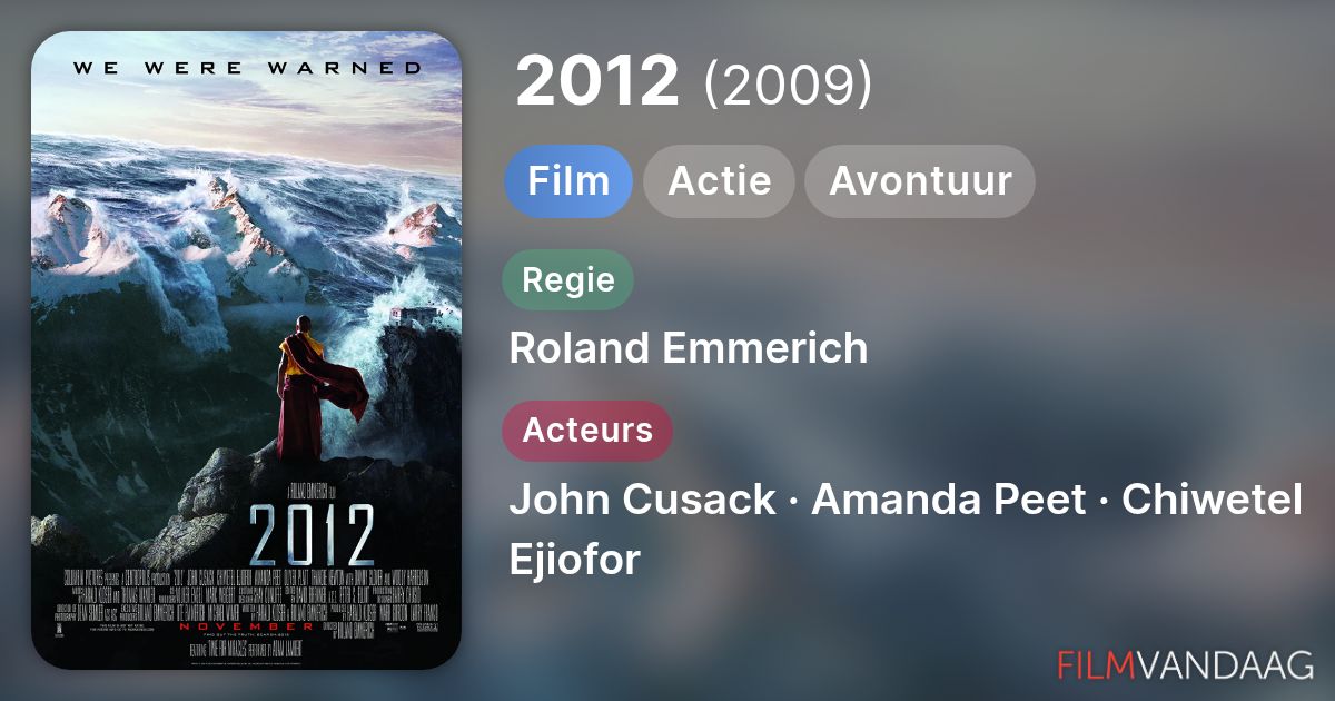 2012 (film, 2009) - FilmVandaag.nl