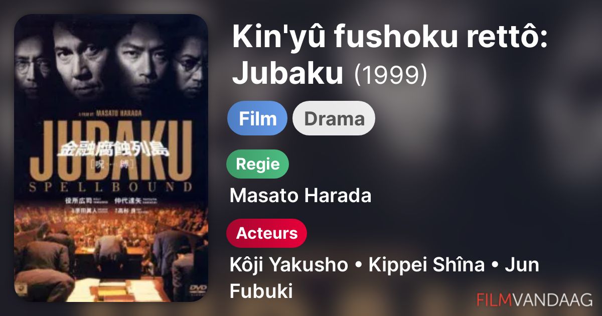 Kin'yû fushoku rettô: Jubaku (film, 1999) - FilmVandaag.nl
