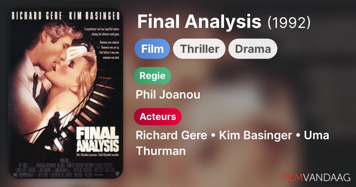 Final Analysis (film, 1992) - FilmVandaag.nl