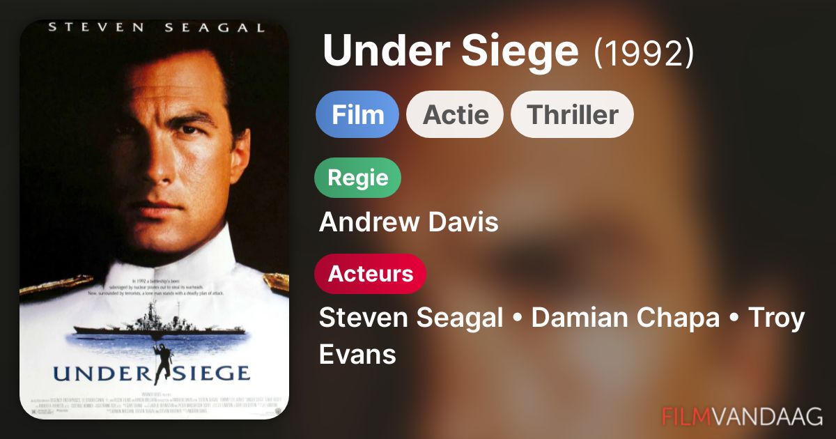 Under Siege (film, 1992) - FilmVandaag.nl