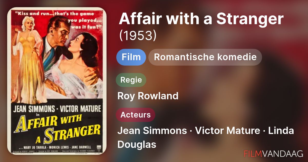 Affair With A Stranger Film 1953 Filmvandaag Nl