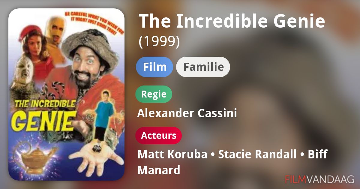 The Incredible Genie (film, 1999) - FilmVandaag.nl