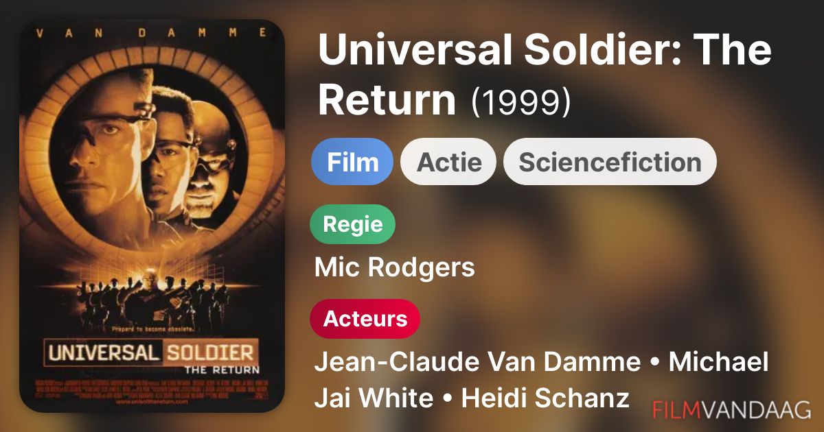 Universal Soldier: The Return (film, 1999) - FilmVandaag.nl