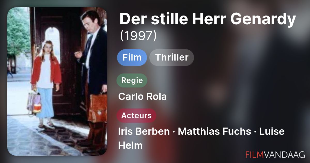 Der stille Herr Genardy (film, 1997) - FilmVandaag.nl