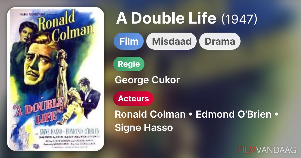 A Double Life (film, 1947) - FilmVandaag.nl