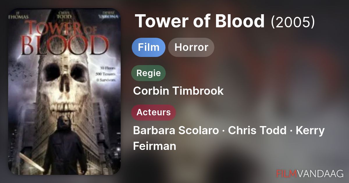 Tower of Blood (film, 2005) - FilmVandaag.nl