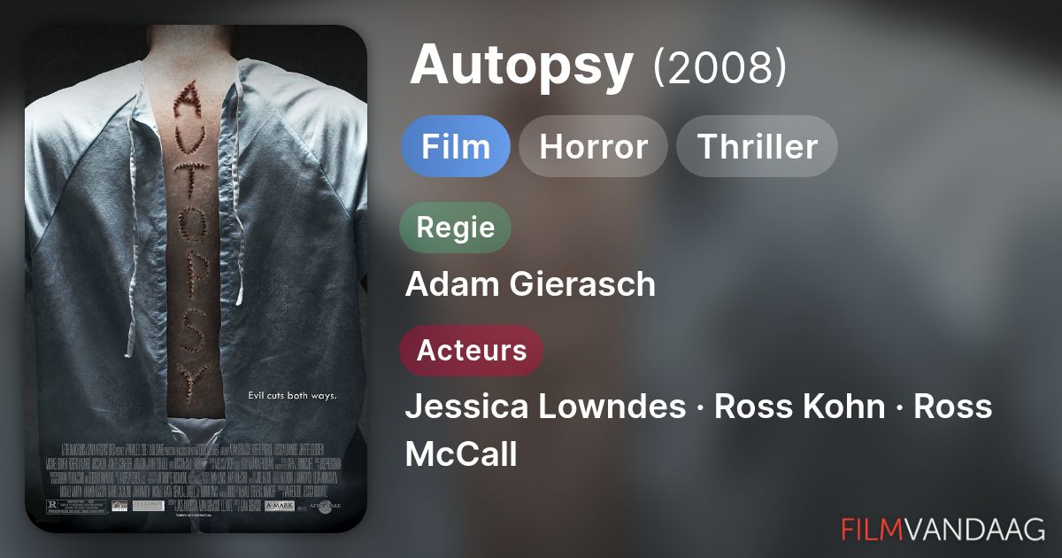 Autopsy (film, 2008) - FilmVandaag.nl