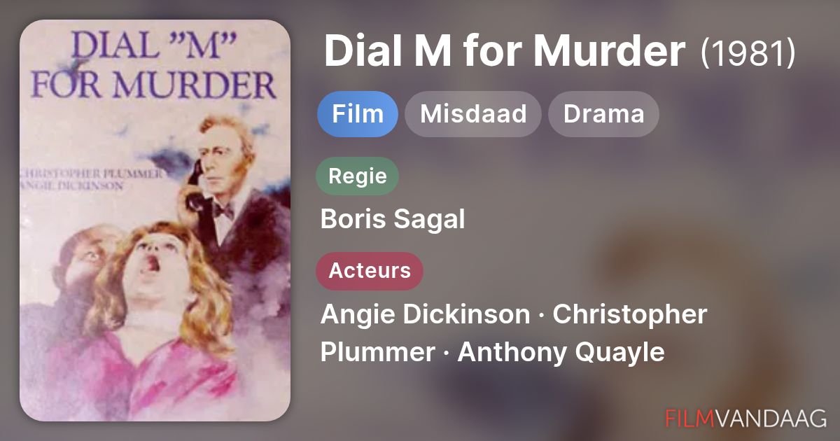 Dial M for Murder (film, 1981) - FilmVandaag.nl