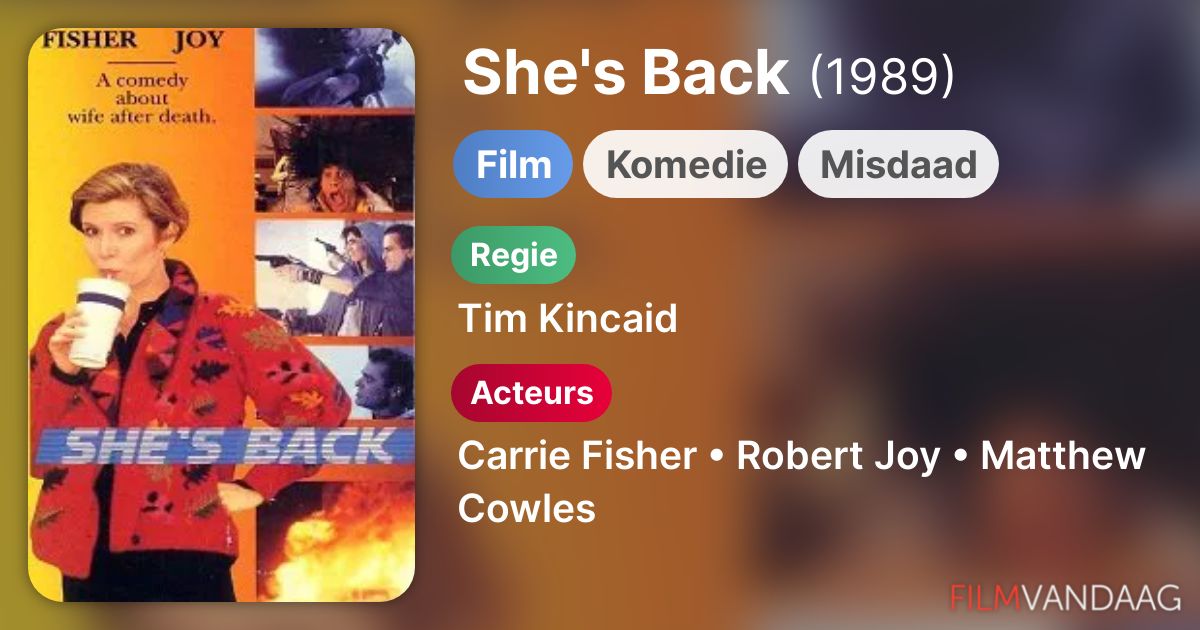 She's Back (film, 1989) - FilmVandaag.nl