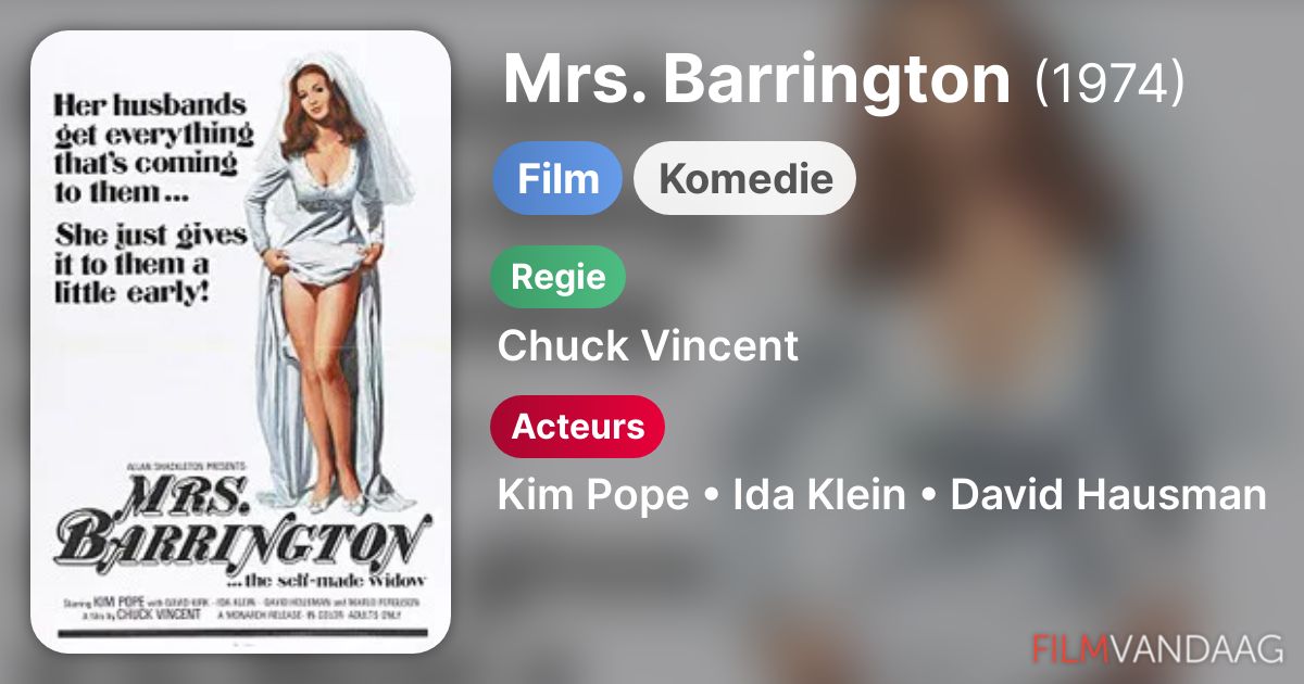 Mrs. Barrington (film, 1974) - FilmVandaag.nl