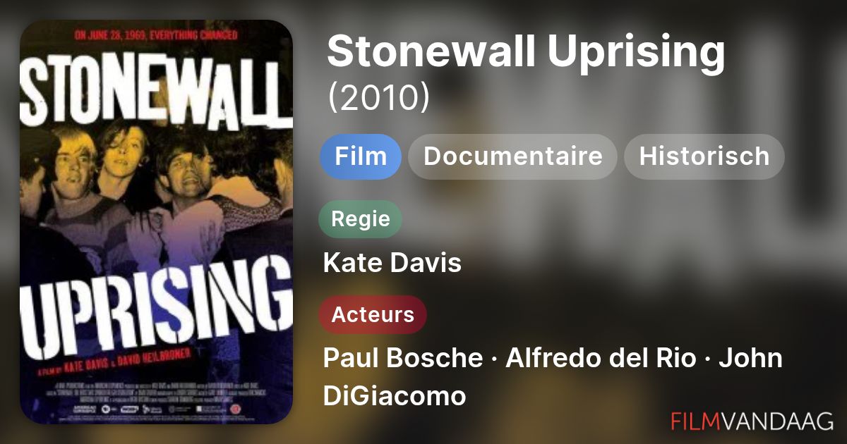 Stonewall Uprising (film, 2010) kopen op dvd of blu-ray - FilmVandaag.nl