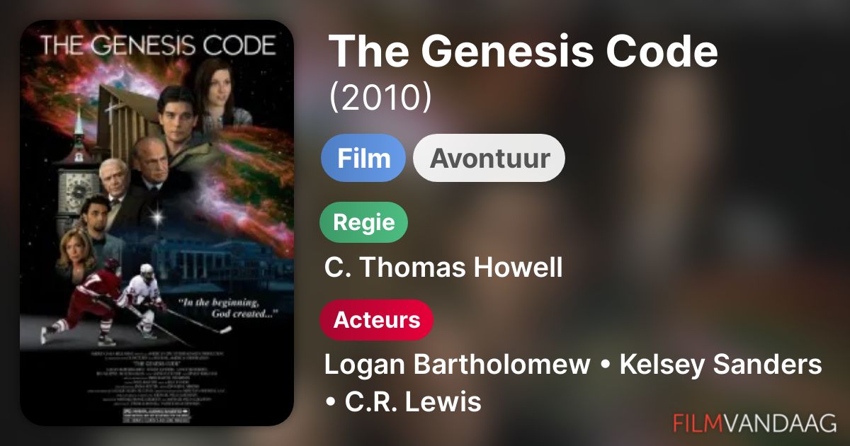 The Genesis Code (film, 2010) - FilmVandaag.nl