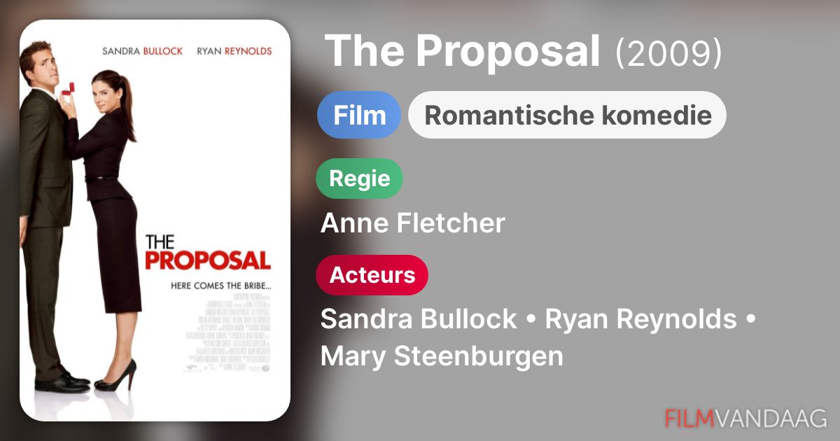 The Proposal (film, 2009) - FilmVandaag.nl
