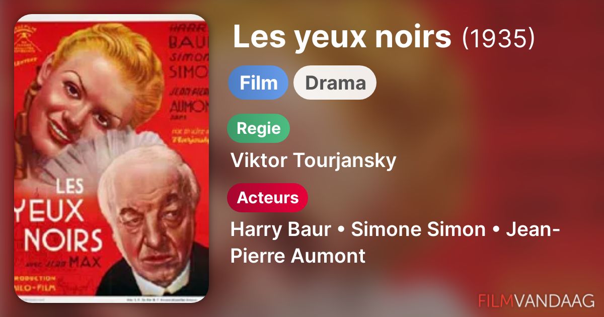 Les yeux noirs (film, 1935) - FilmVandaag.nl