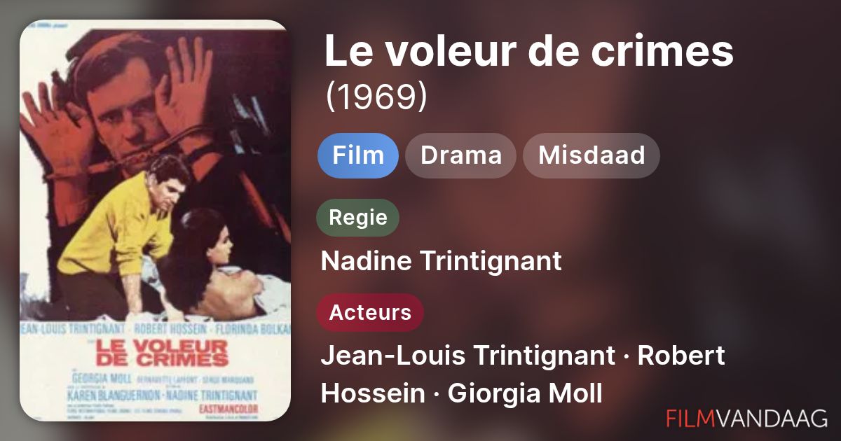 Le voleur de crimes (film, 1969) - FilmVandaag.nl